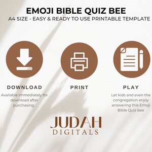 Bible Games, Fun Emoji Bible Quiz, Church Bible Games for Kids, Teens ...
