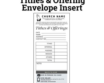 Tithe Tracker Giving Record Stationary Set Tithes and - Etsy