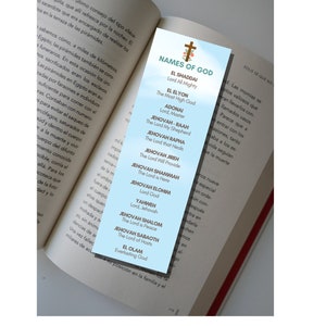 Names of God Bookmark Printable PDF | Christian Evangelism Tool ...