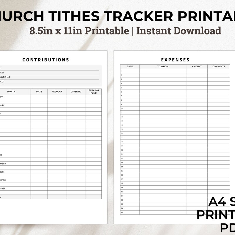 Tracking Church Tithes - Etsy
