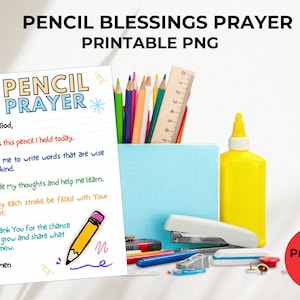 Pencil Prayer Tag | Backpack Blessing Kit | Back to School Blessing ...