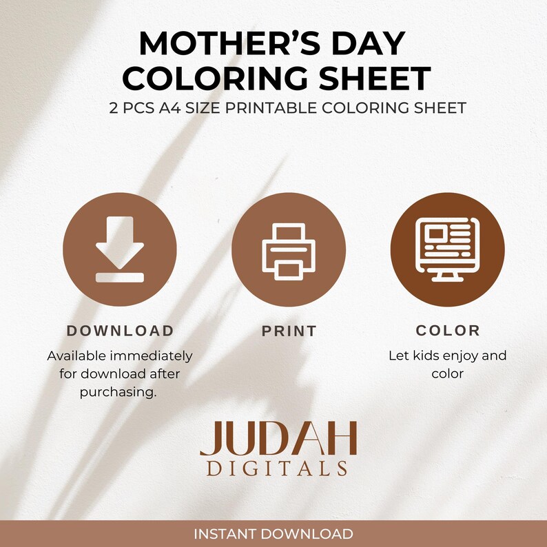 Mother's Day Preschool Coloring Page | Bible-inspired Sunday School ...