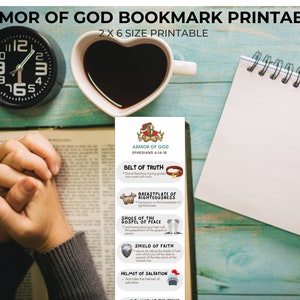 Armor of God Bookmark Printable PDF | Double-sided Christian Bible ...