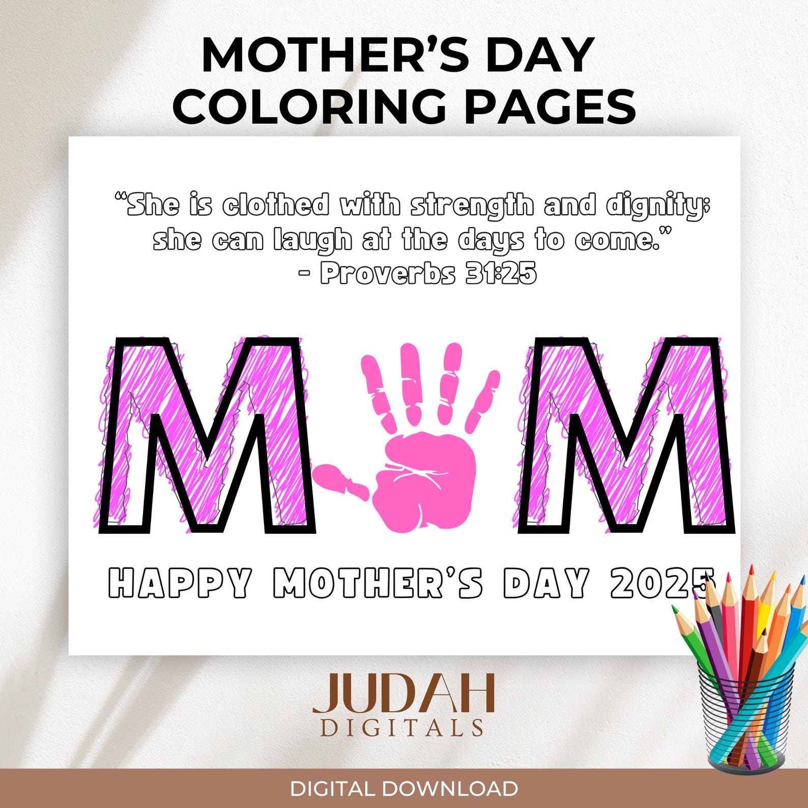 Mother's Day Preschool Coloring Page | Bible-inspired Sunday School ...