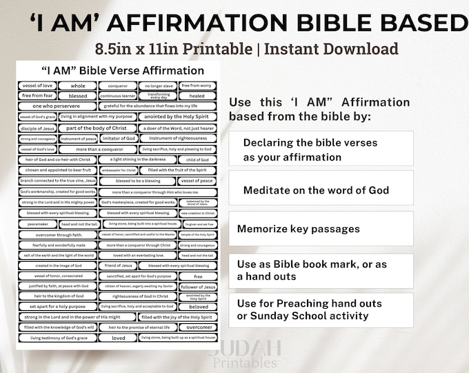 30 Bible-based Affirmations for Daily Encouragement (printable + Phone ...