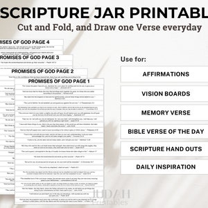 Scripture Jar Rainbow Printable, Bible Verse Jar Scripture Printable ...