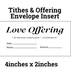 Tithes and Offering Envelope Insert Canva Editable Template Church ...