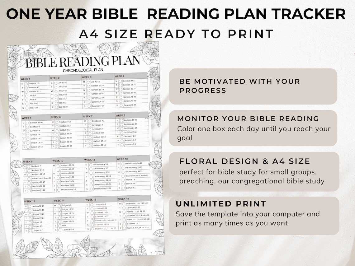 Bible Reading Plan One Year, Bible Study Plan, Chronological Bible Plan ...