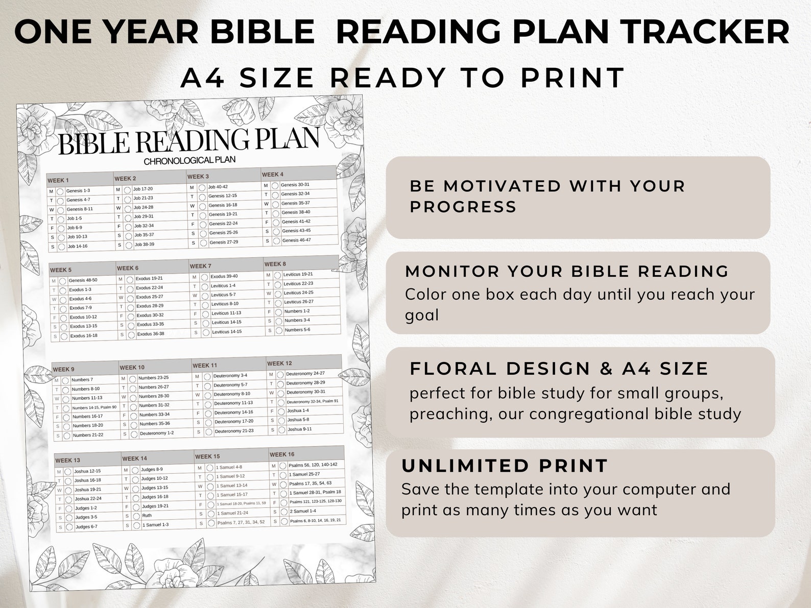 Bible Reading Plan One Year, Bible Study Plan, Chronological Bible Plan ...