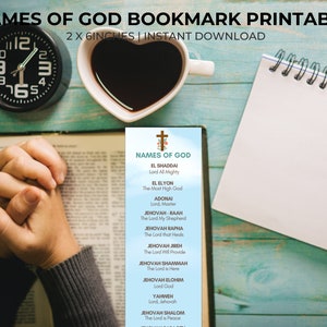 Names of God Bookmark Printable PDF | Christian Evangelism Tool ...