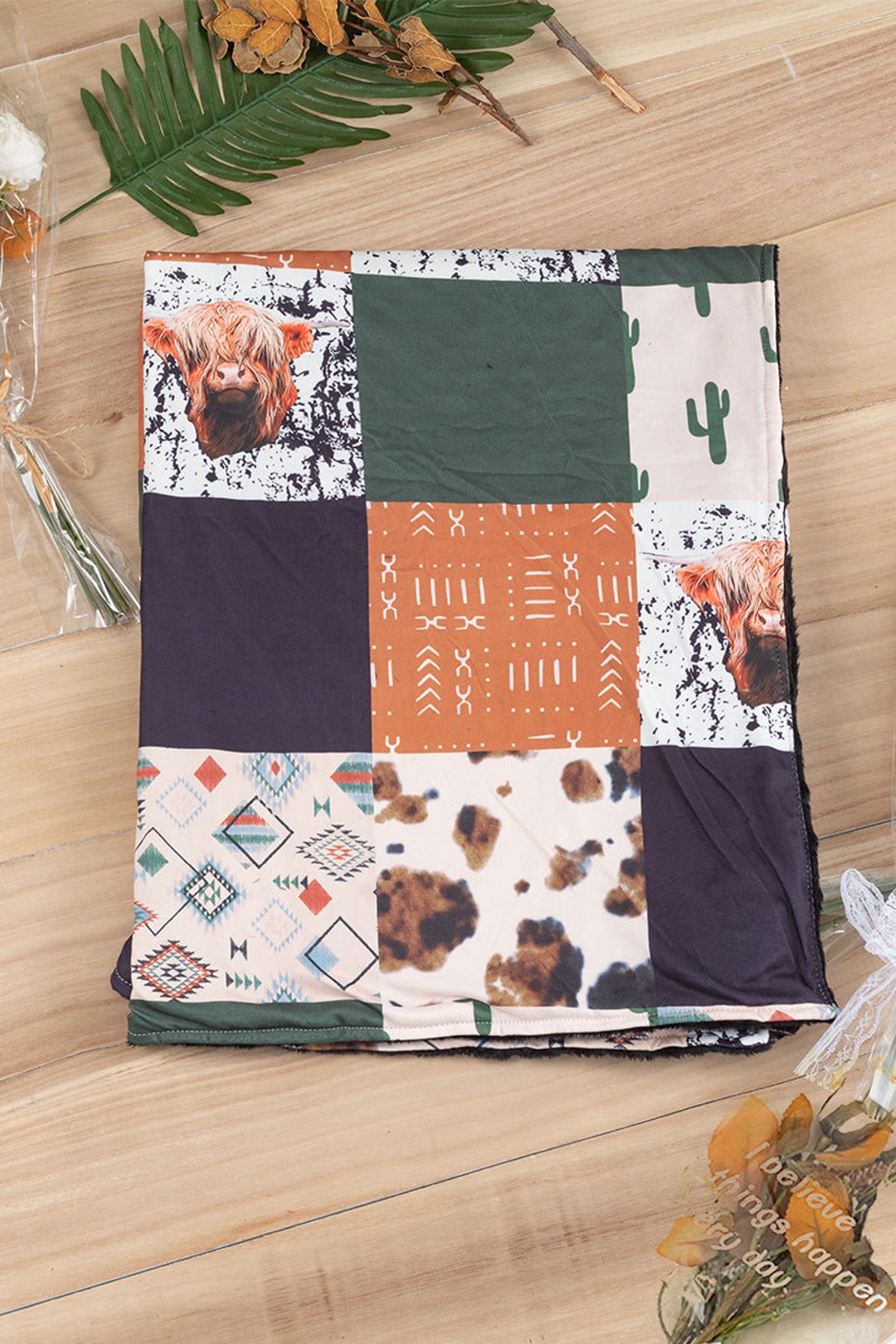 Arrows, Aztec, Cow Print, Highland Cow, Cactus, Western, Minky Baby Boy ...