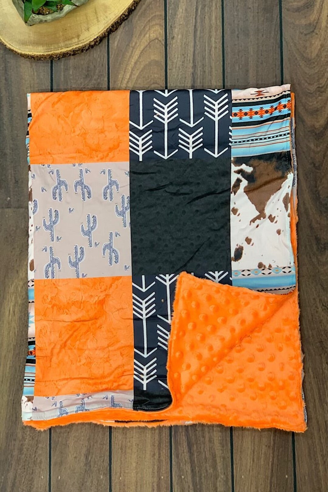Aztec, Western, Rodeo, Cow Print, Cactus, Arrows, Patch, Plaid, Minky ...