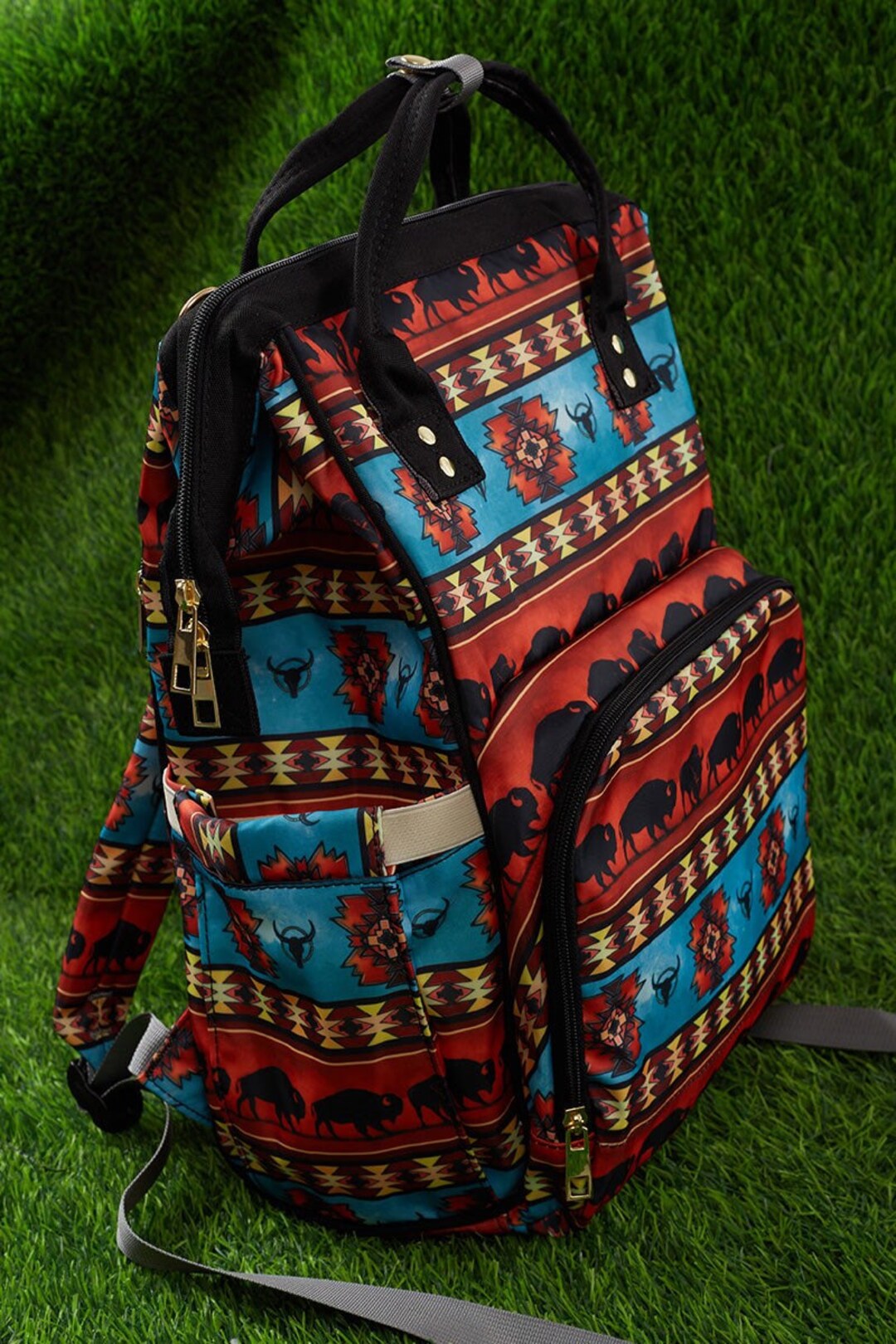 Baby Girls Boys Buffalo Aztec Cow Skull Western Diaper Bag Backpack - Etsy