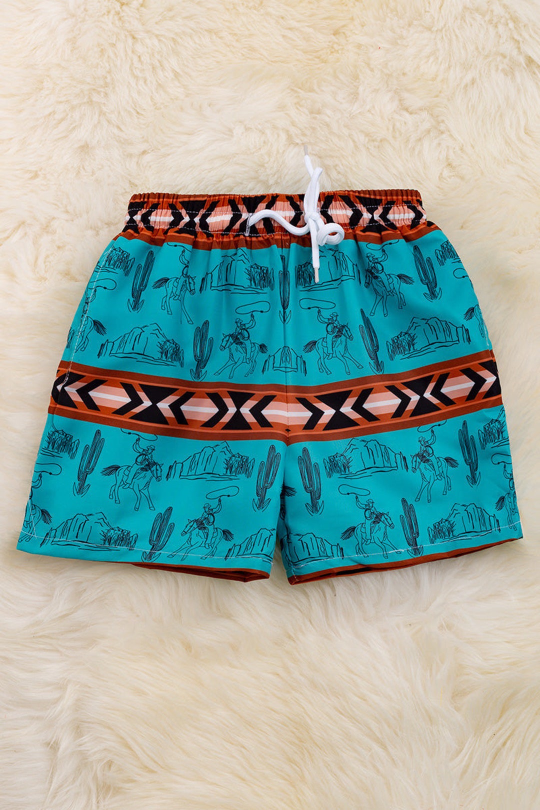Boys Summer Swim Short Trunks Western Rodeo Aztec - Etsy