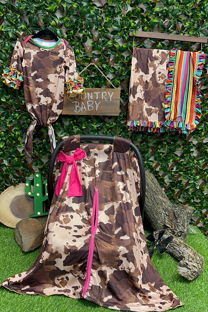 Cow Print Serape Western Rodeo Car Seat Cover - Etsy