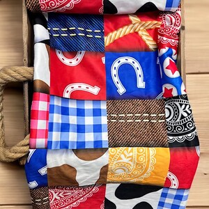 Cow Print Western Rodeo Paisley Bandana Ropes Cowboy Boys Minky Baby ...