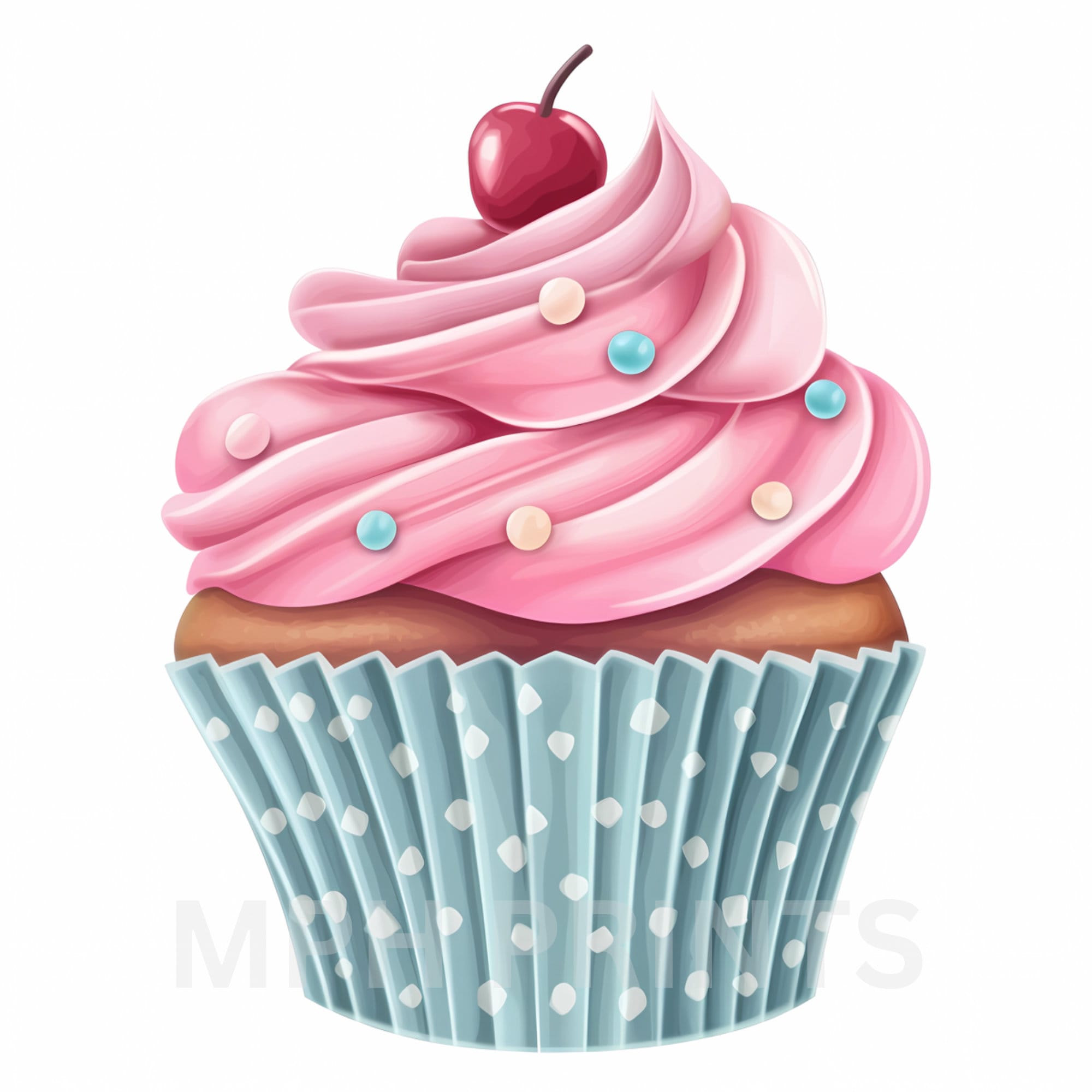 Cupcake Clipart 15 High Quality Pngs White Background digital Download ...