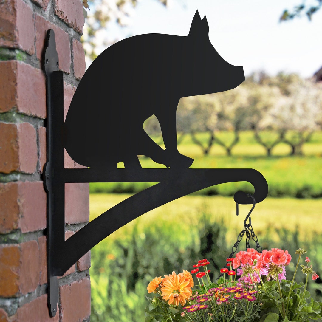 Pig Iron Hanging Basket Bracket//countryside/rural/farming/farm Animal ...