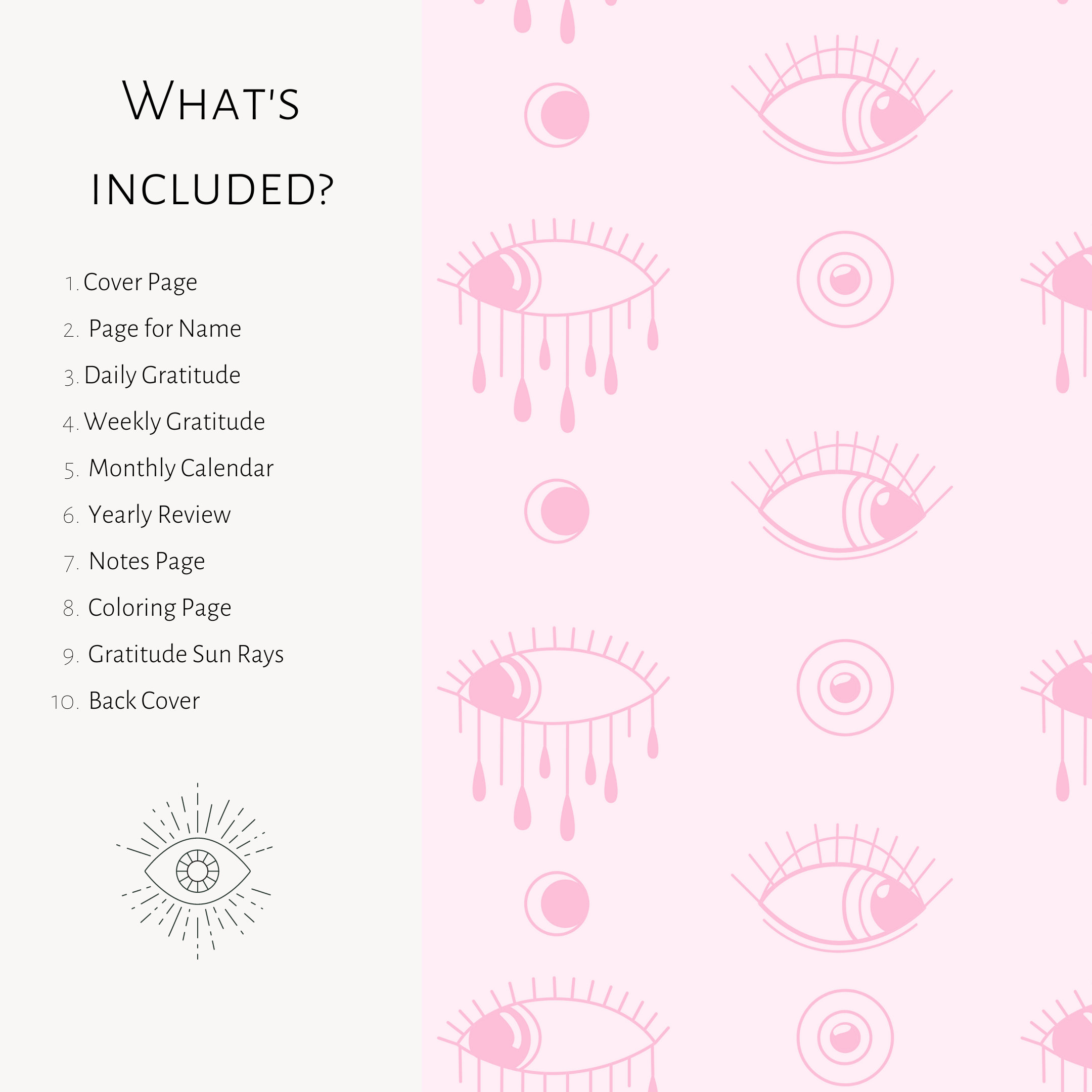 Good Vibes Gratitude Journal in Pink Daily Gratitude Journal Printable ...