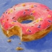 Donut Oil Painting Pink Icing With Sprinkles 5x5 - Etsy