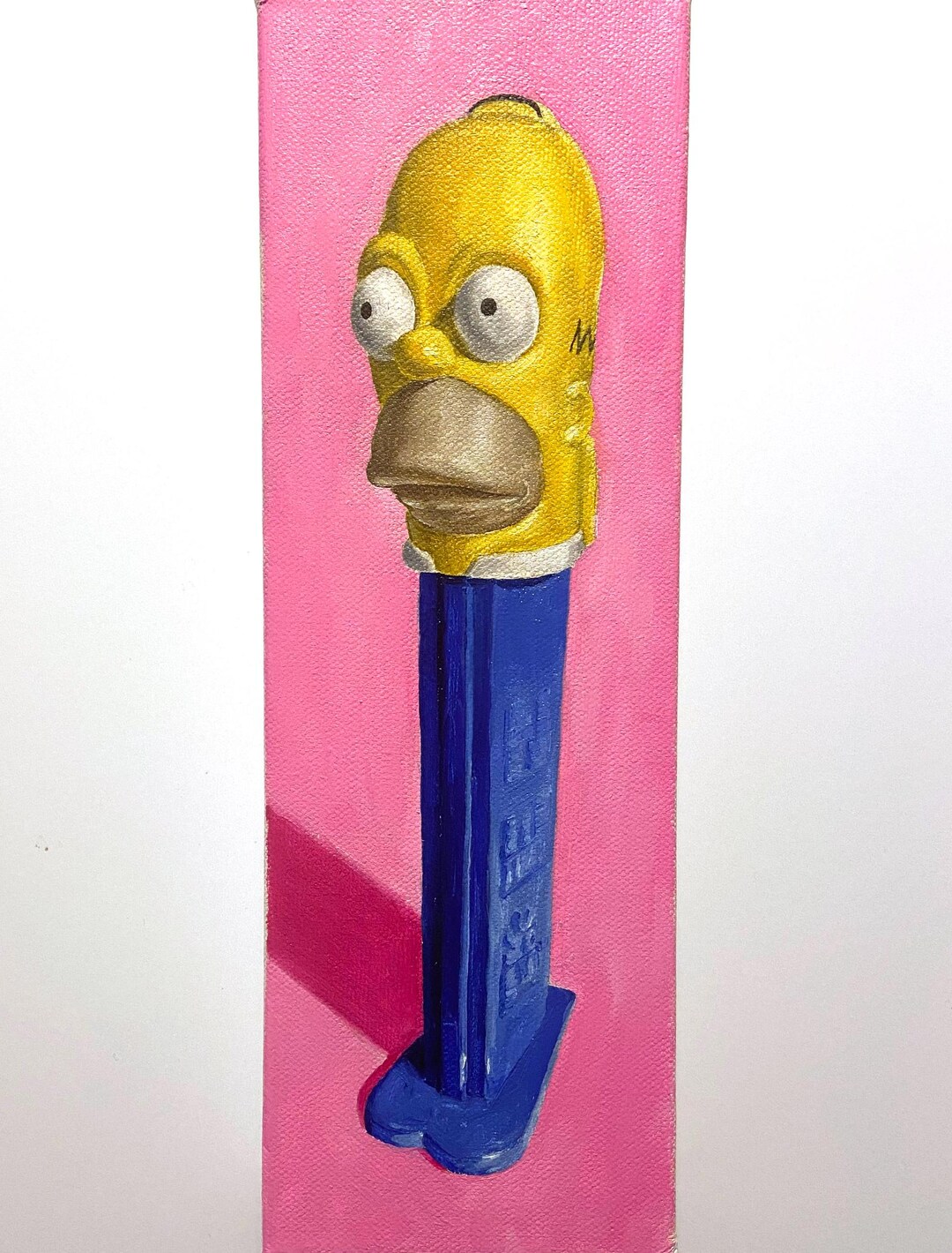 PRINT - Homer Simpson PEZ Oil Painting "delectamable" 12x4 - Etsy
