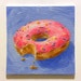 Donut Oil Painting Pink Icing With Sprinkles 5x5 - Etsy