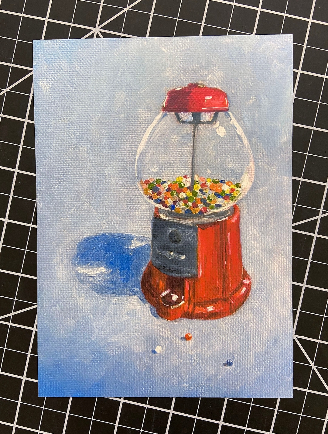 Gumball Machine Print Retro Art From Original Oil Painting - Etsy
