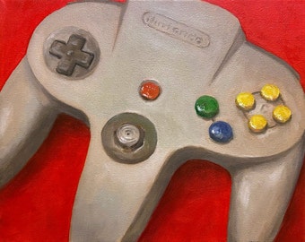 Nintendo 64 Controller Original Oil Painting - Etsy
