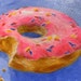 Donut Oil Painting Pink Icing With Sprinkles 5x5 - Etsy