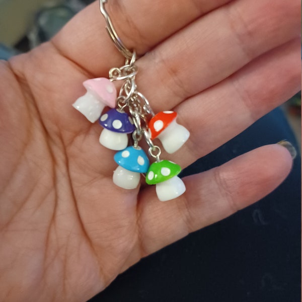 Mushroom Keychain - Etsy