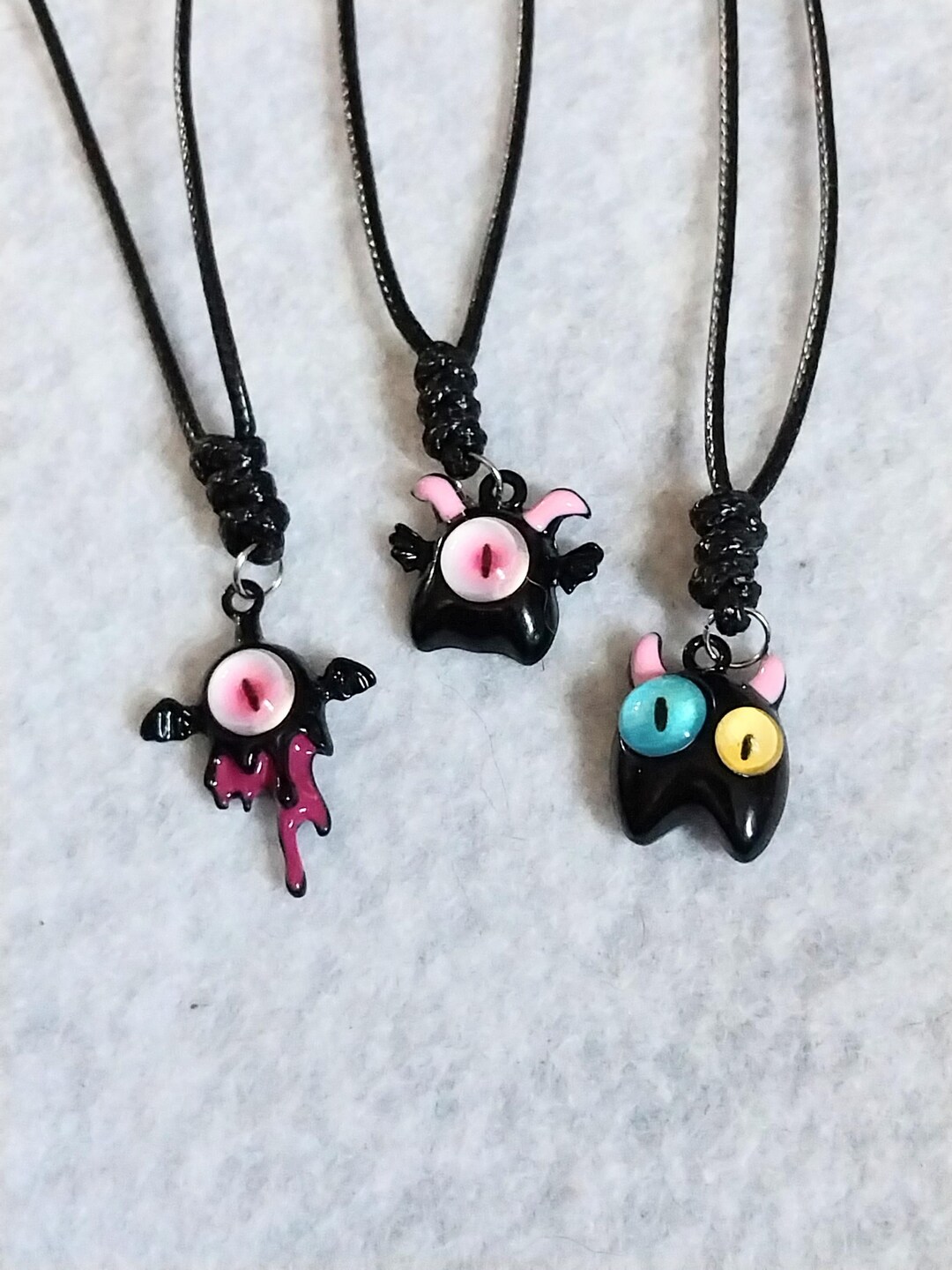 Your Choice of Monster Adjustable Necklace, Monster Necklace, Quirky ...
