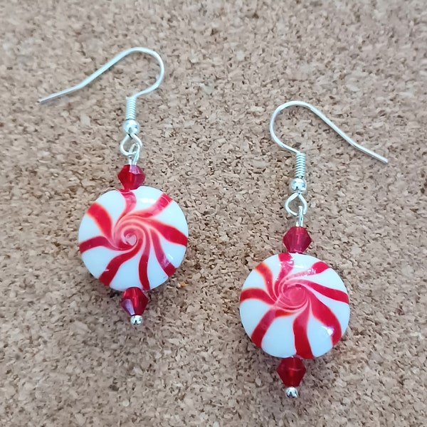 Peppermint Earrings - Etsy
