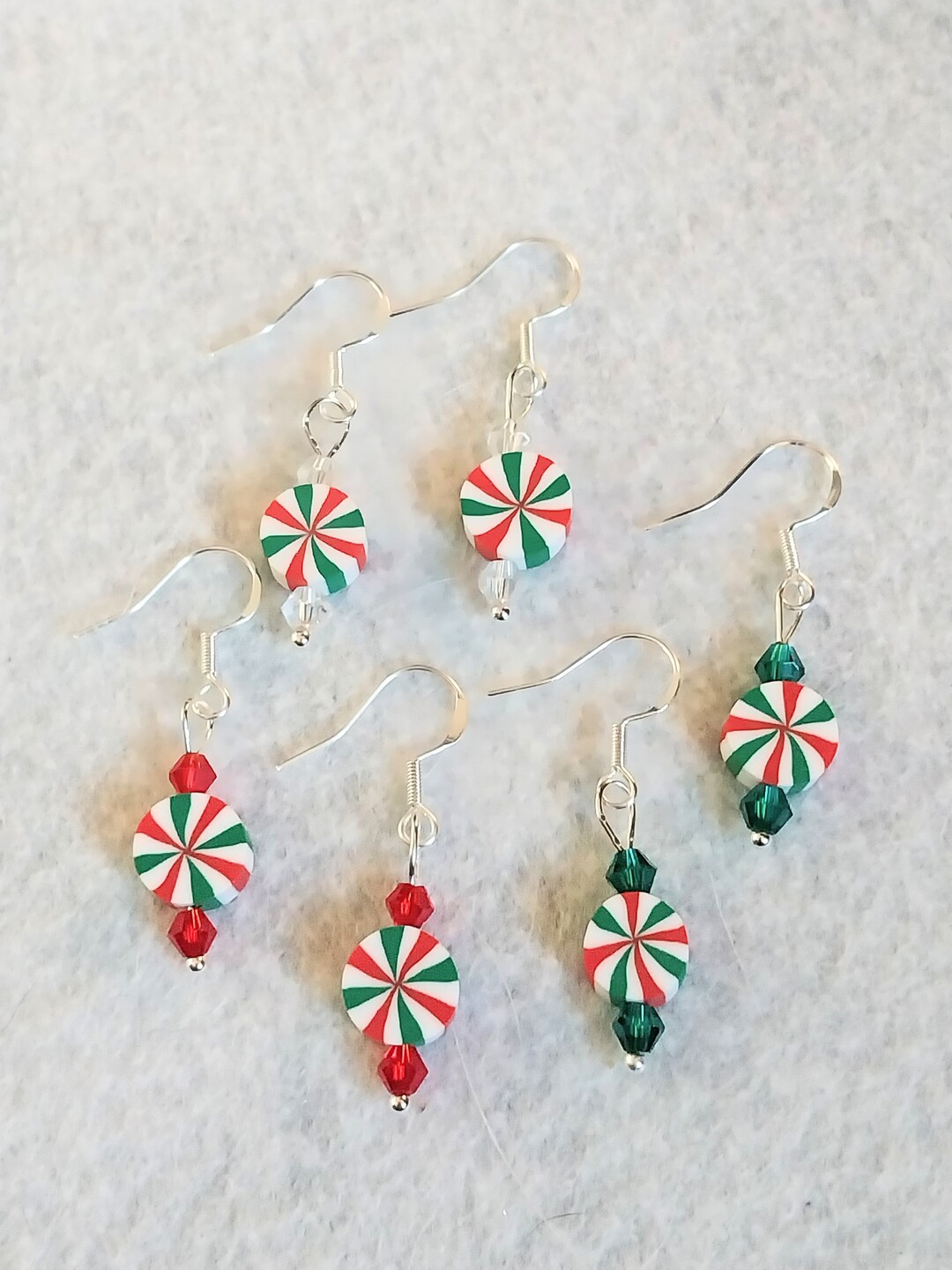 Lightweight Mini Peppermint Dangling Earrings Hypoallergenic - Etsy