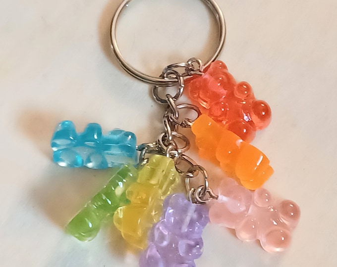 Big Sugar Gummy Bear Keychain Super Realistic Epoxy Resin Fake Gummy ...