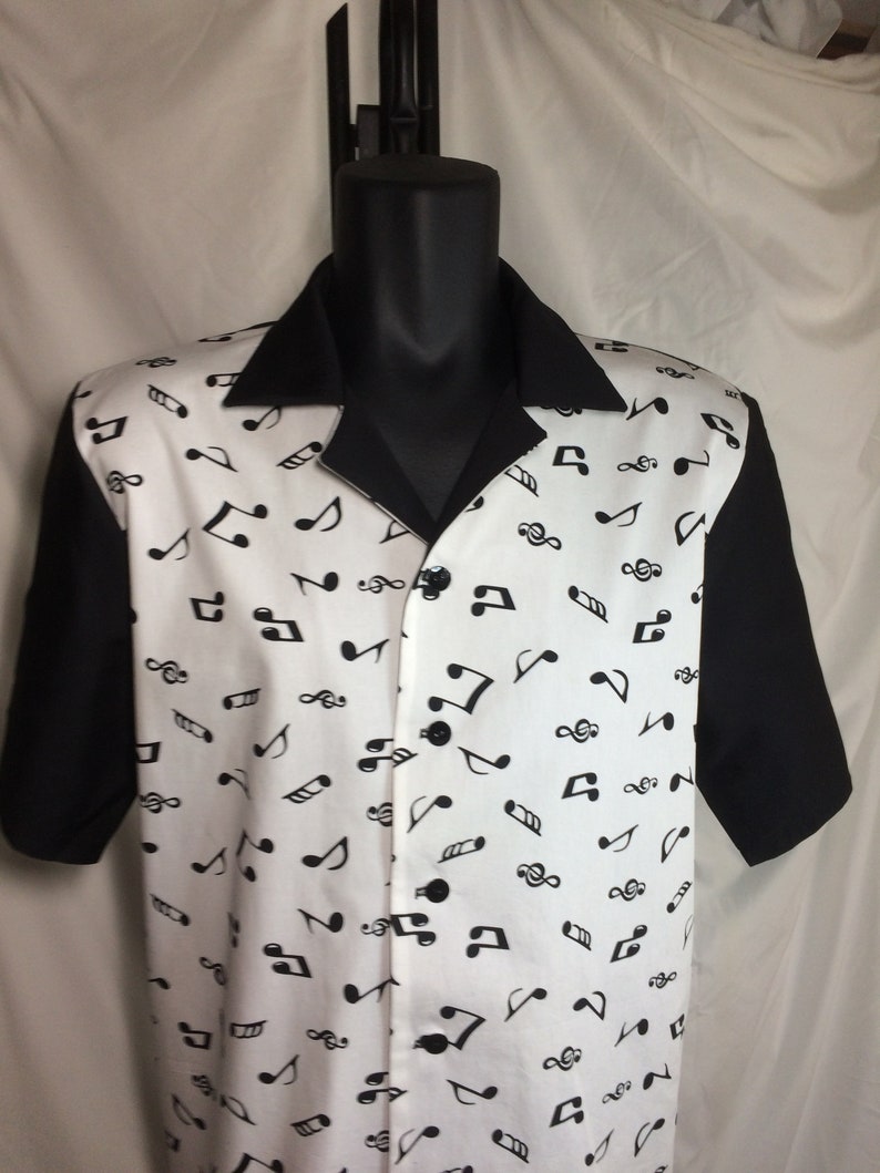 Men's 1950s Style Music Note Shirt - Etsy