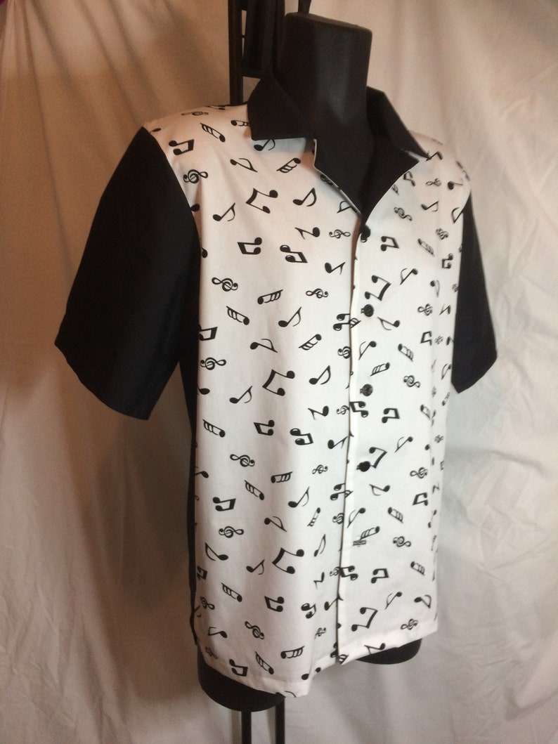 Men's 1950s Style Music Note Shirt - Etsy