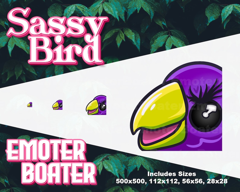 Sassy Bird | Twitch Emote - Instant Download 4 Sizes - Etsy
