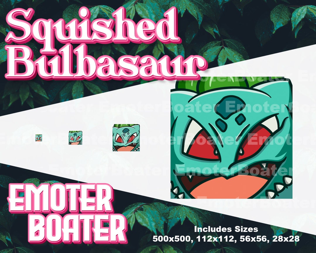 Squished Bulbasaur | Discord Emote - Instant Download 4 Sizes - Etsy