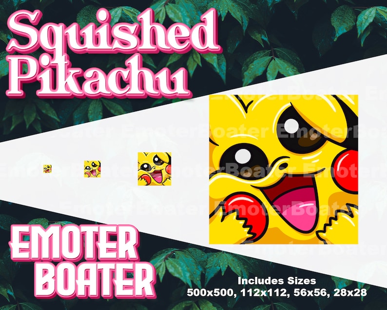 Squished Pikachu | Discord Emote - Instant Download 4 Sizes - Etsy