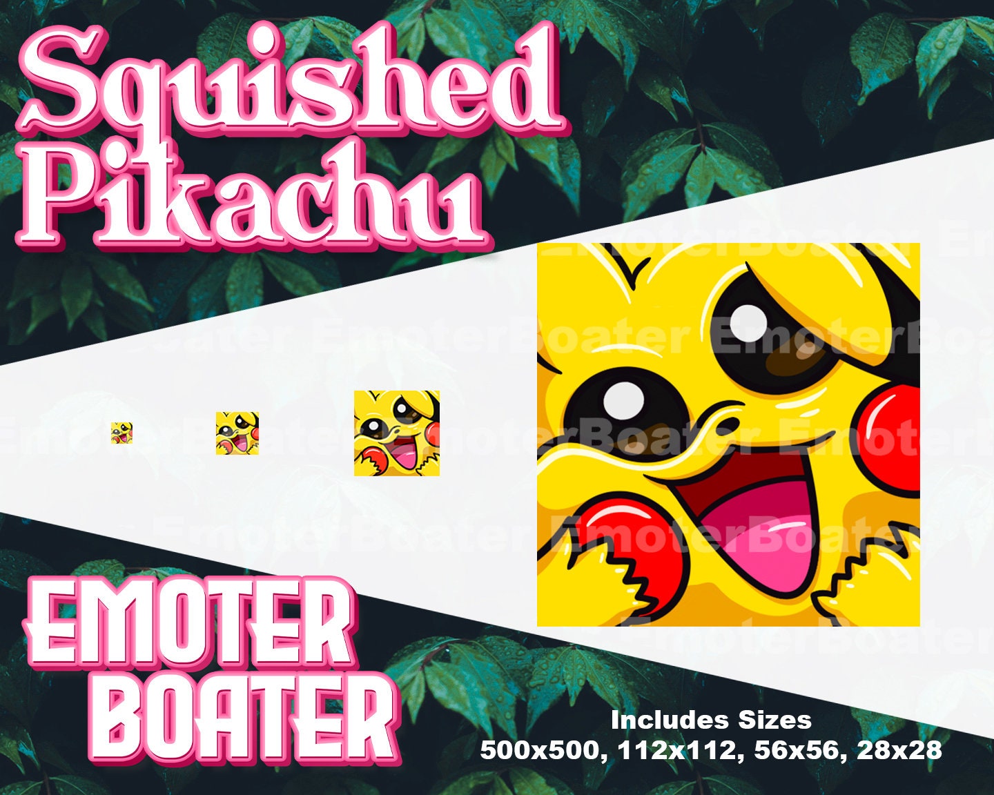 Squished Pikachu | Discord Emote - Instant Download 4 Sizes - Etsy