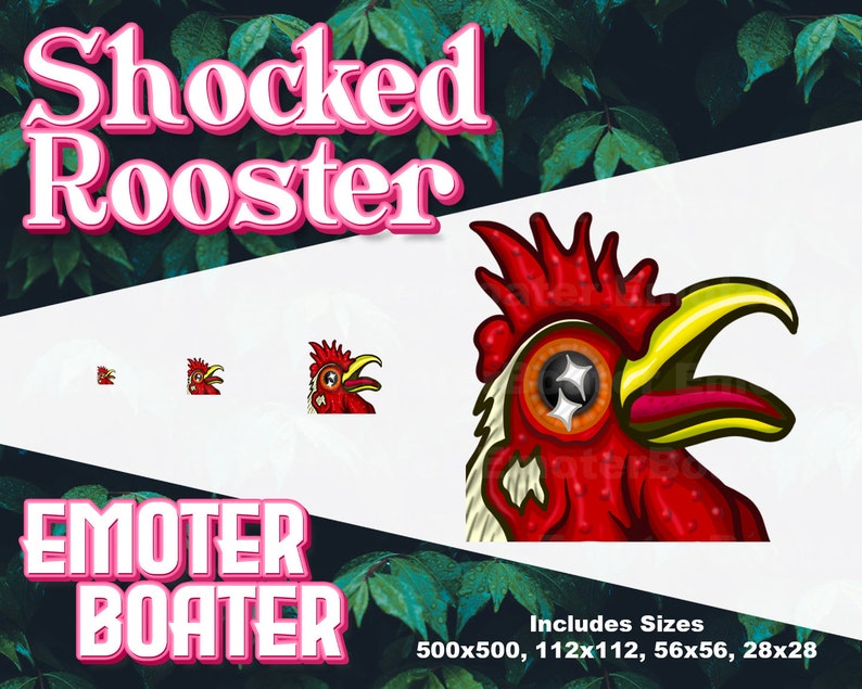 Shocked Rooster | Twitch Emote - Instant Download 4 Sizes - Etsy