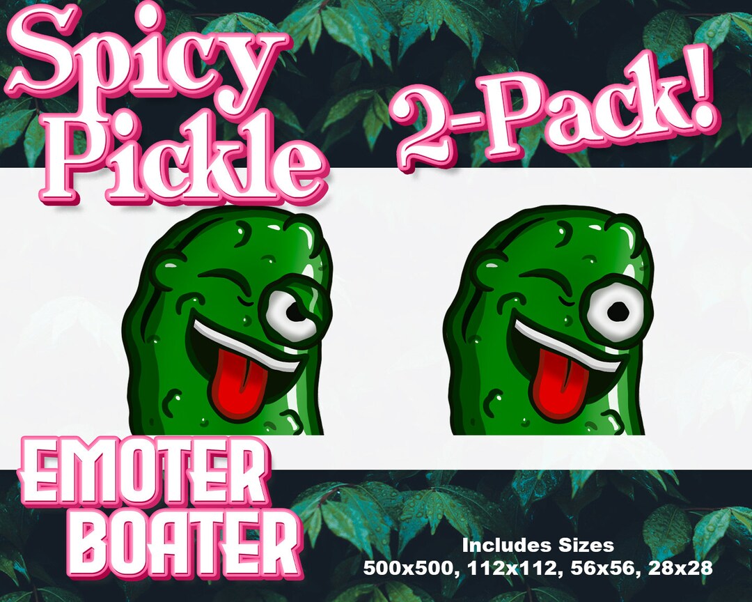 Spicy Pickle 2-pack | Twitch Emote - Instant Download 4 Sizes - Etsy