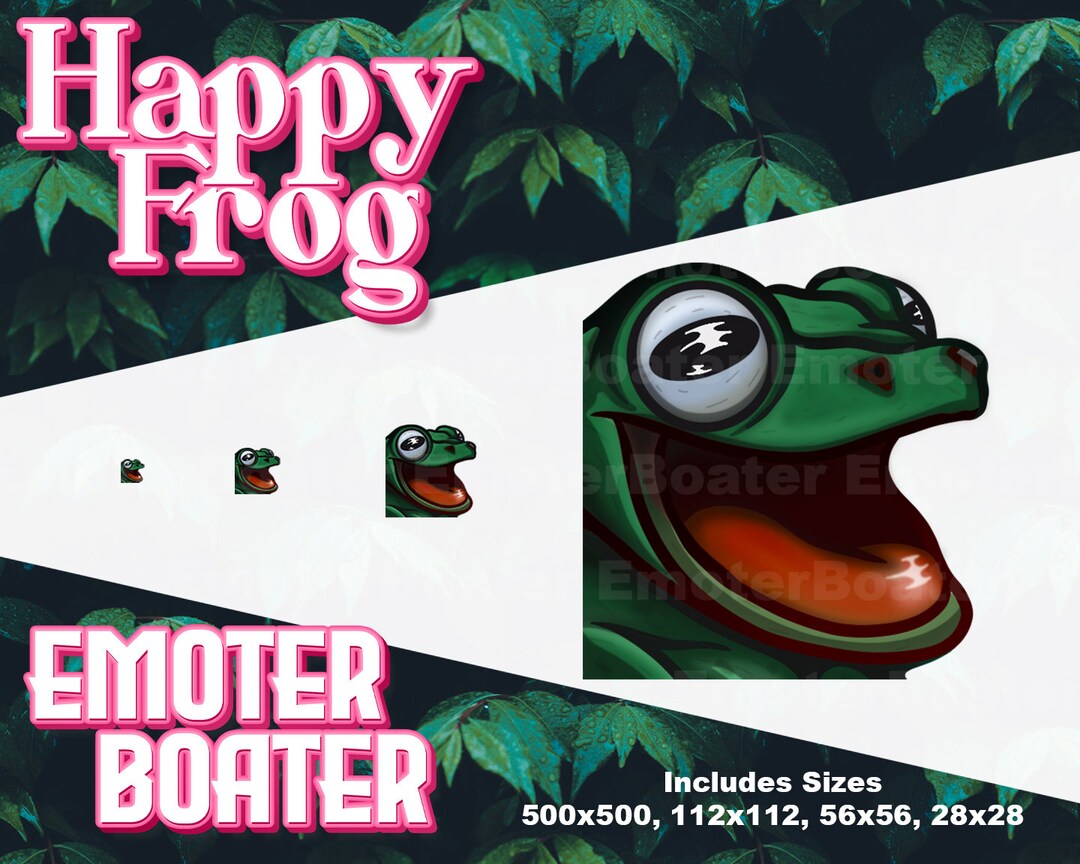 Happy Frog | Twitch Emote - Instant Download 4 Sizes - Etsy