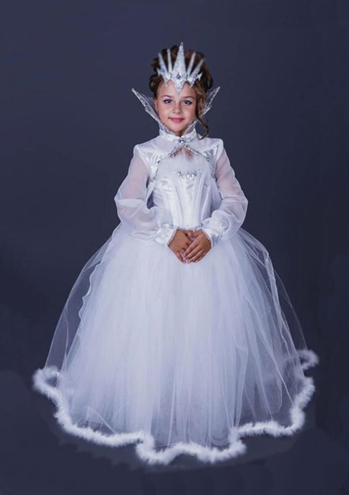 İce Queen Child Costume, İce Princess Child Costume, New Year Costume ...