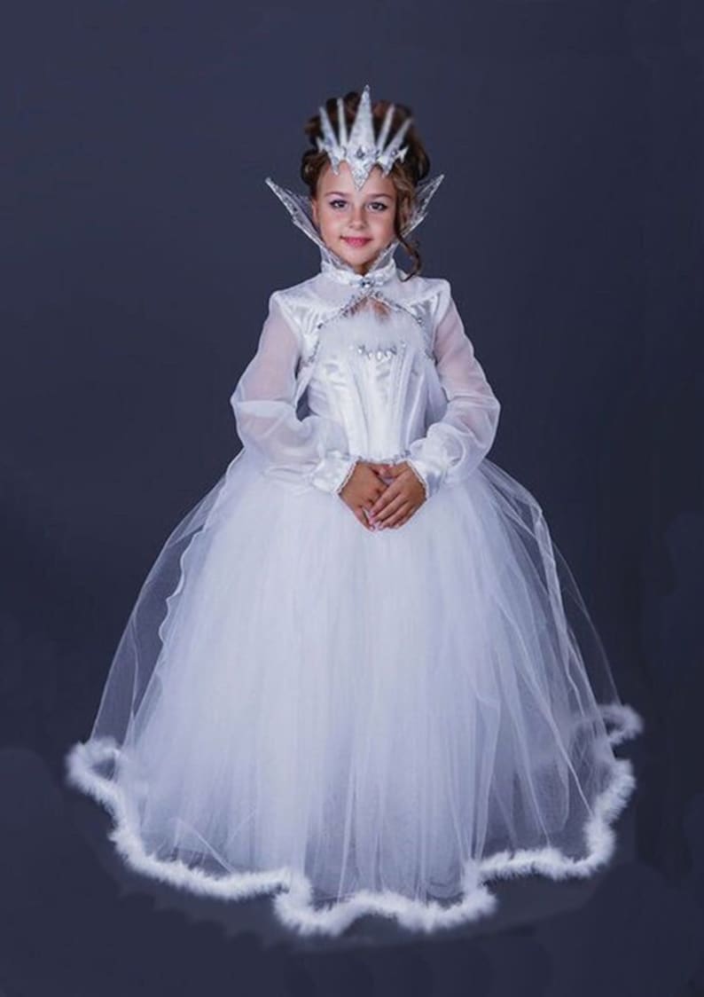 İce Queen Child Costume, İce Princess Child Costume, New Year Costume ...