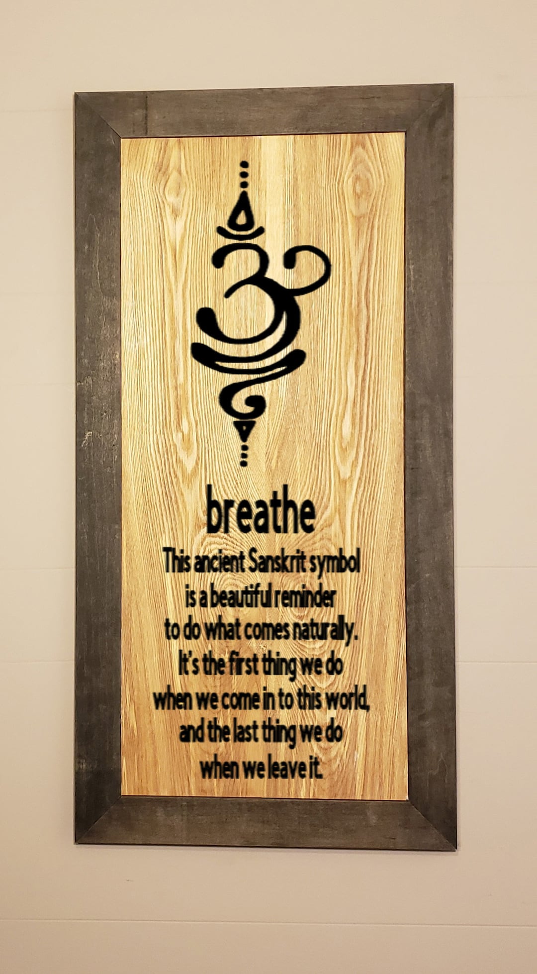Breathe Sanskrit - Sanskrit - Laser Cut Writing - Meaningful Art ...