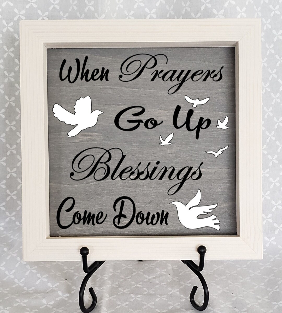 When Prayers Go Up, Blessings Come Down Inspirational Decor Prayer ...
