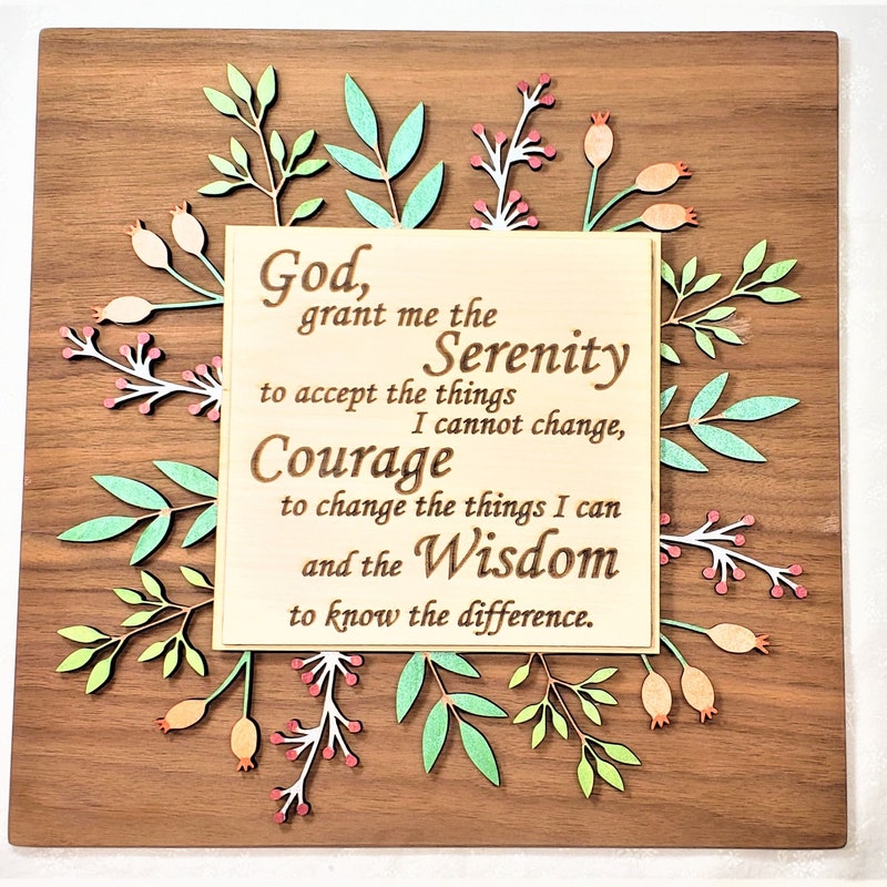 Serenity Prayer Art - Etsy