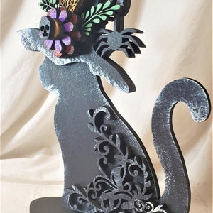 Halloween Black Cat - Cat Witch Decor - Halloween Decor - Cat Lover ...