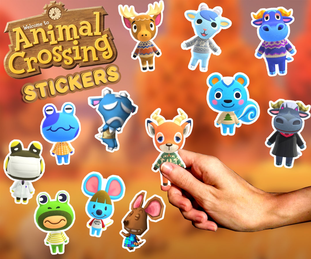 Animal Crossing Lazy Villagers 12 Sticker Pack Individual Stickers ...